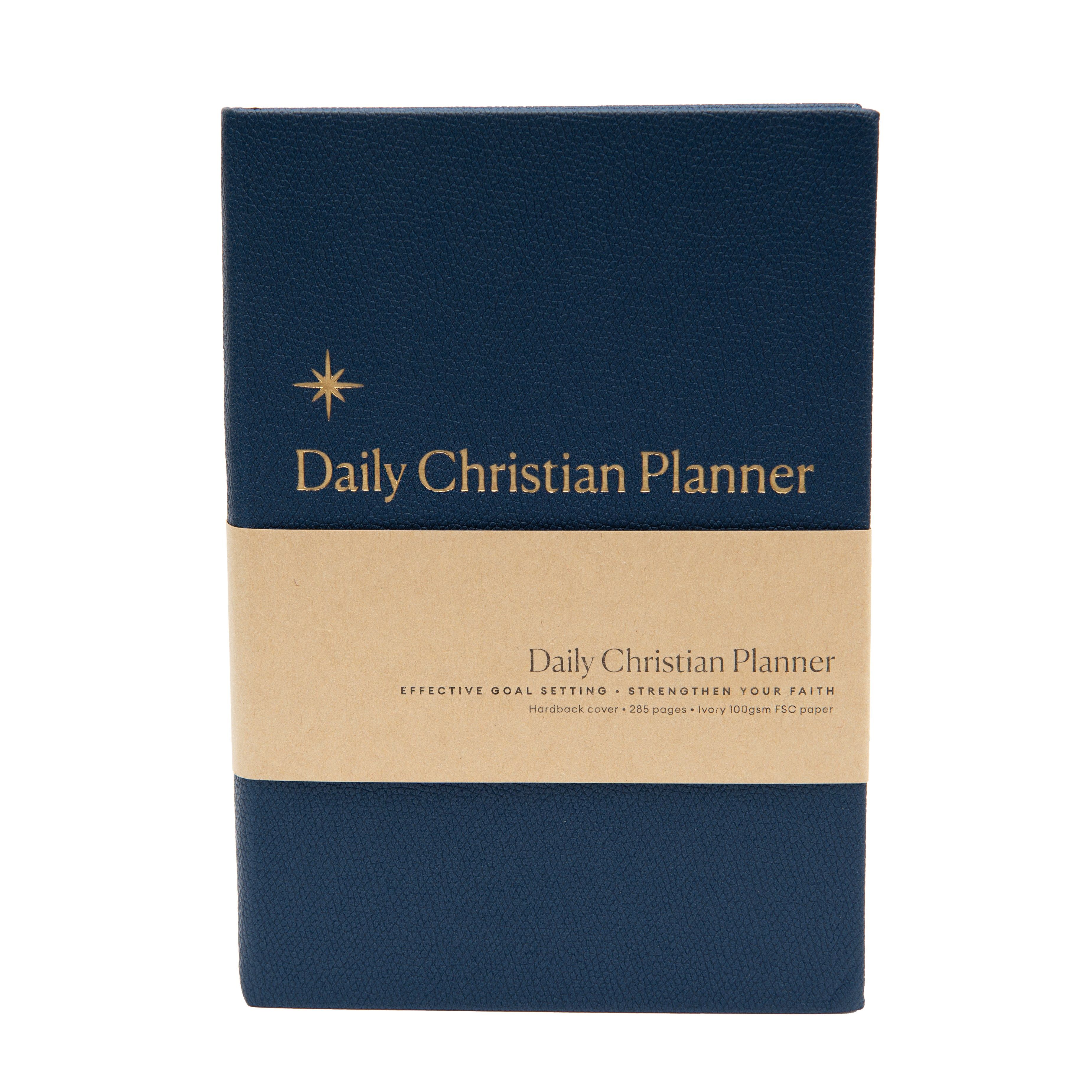 Daily Christian Planner Navy | Cross Way Christian Supply