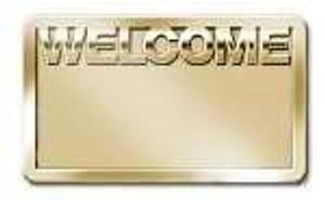 Welcome Badge With Bold Lettering | Christian Connection