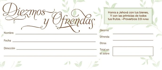Tithes And Offerings Offering Envelopes | The Olive Branch