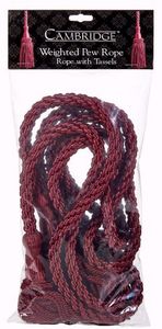 Weighted Pew Rope-8'-Burgundy | Cedar Springs Christian Stores, Inc.