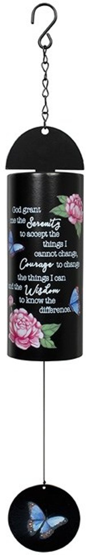 Cylinder Sonnet Slate Garden Serenity Prayer Wind Chime | ReachOut Books