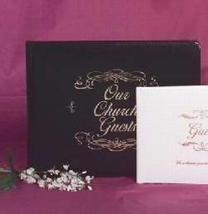 Large Bonded Leather Church Guest Book Black | Arrowhead Parable ...