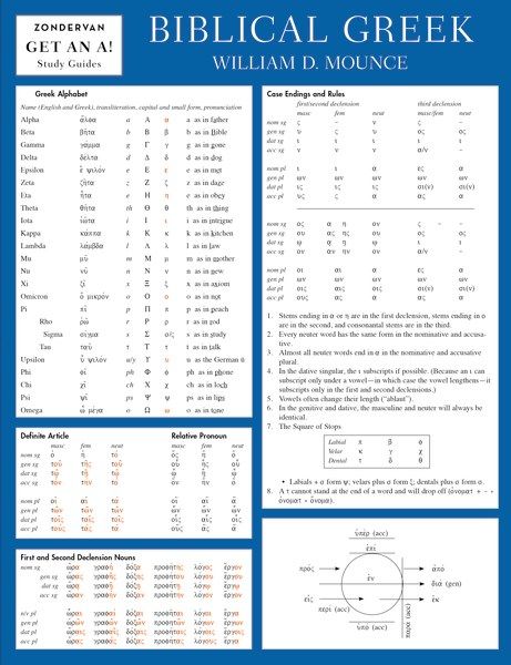 Biblical Greek Laminated Sheet | The Parable Christian Store