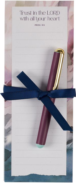 Magnetic Notepad Set with Pen for Women & Men: Trust in the Lord - Prov ...