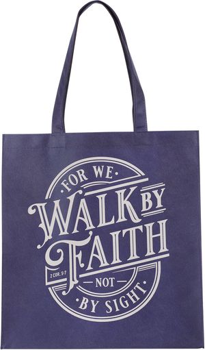 Christian Art Gifts Reusable Shopping Tote Bag for Men & Women: Walk By ...