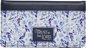 Checkbook Wallet Blue Floral Trust Prov. 3:5 | Get It Local Today