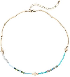 Necklace-Emmanuel Cross Pendant-Green (18") | ReachOut Books