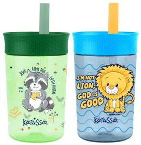 Kids Soft Silicone Straw Cup - Raccoon & Lion (15 oz) | Lighthouse ...