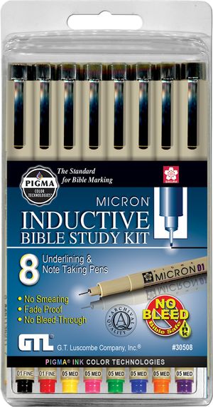 Pigma Micron Inductive Bible Study Kit 8pk | The Way to Emmaus