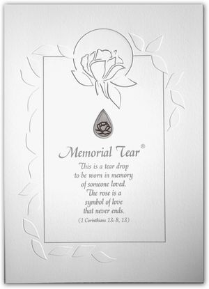 Memorial Tear - Sympathy Card with Pewter Pin | The Way to Emmaus