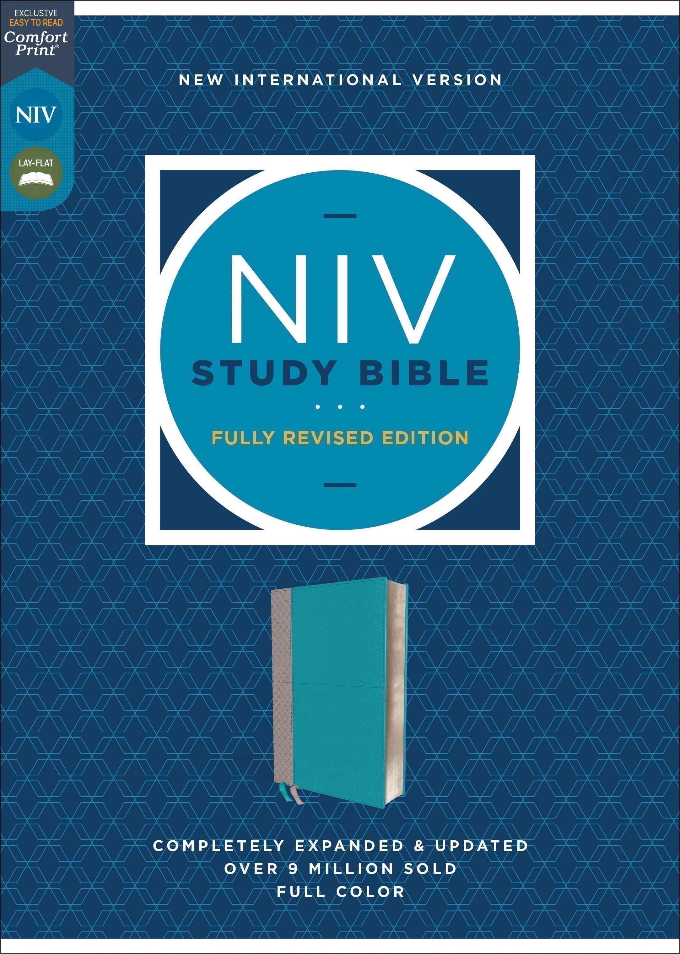 NIV Study Bible, Fully Revised Edition, Leathersoft, Teal/Gray, Red ...