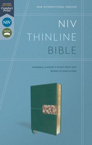 NIV, Thinline Bible, Leathersoft, Teal, Red Letter, Comfort Print | The ...