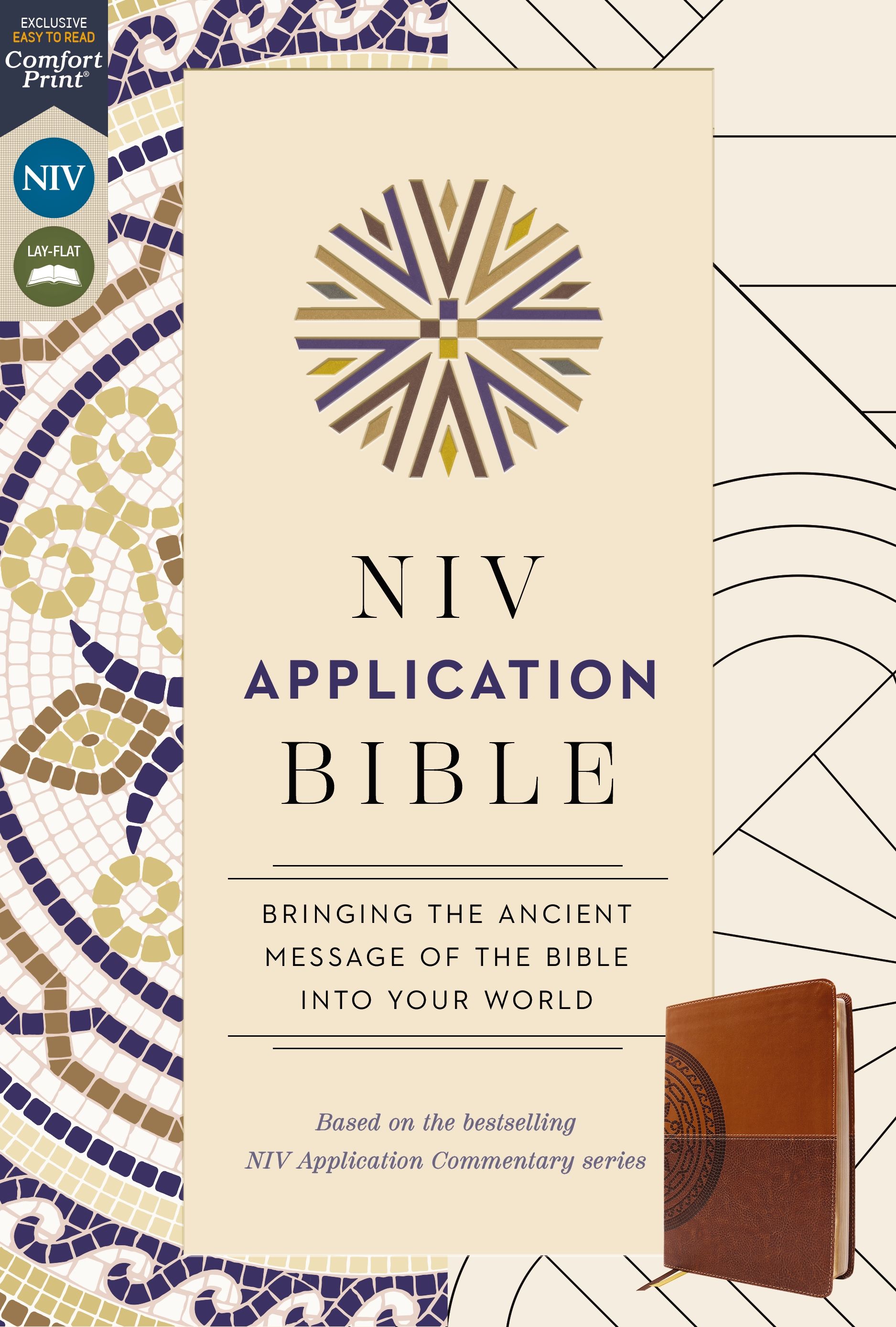 NIV Application Bible, Leathersoft, Brown, Red Letter, Comfort Print ...