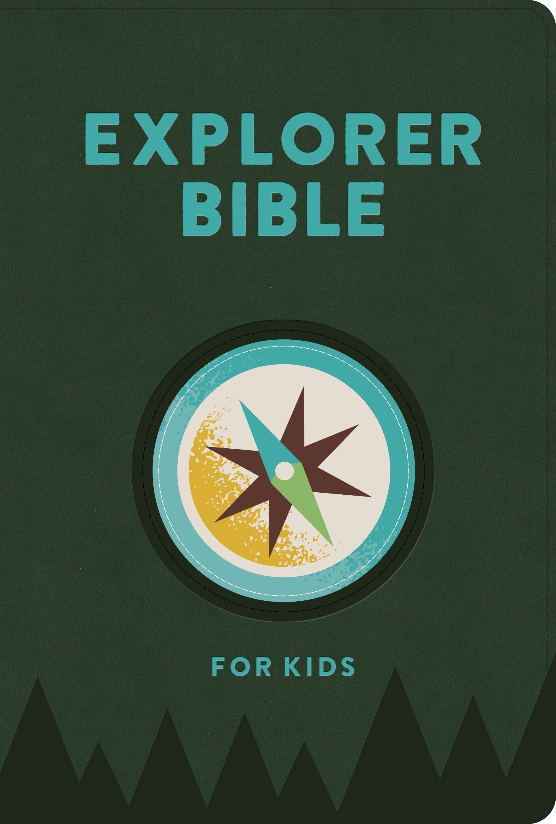 CSB Explorer Bible for Kids, Olive Compass Leathertouch | Parable.com