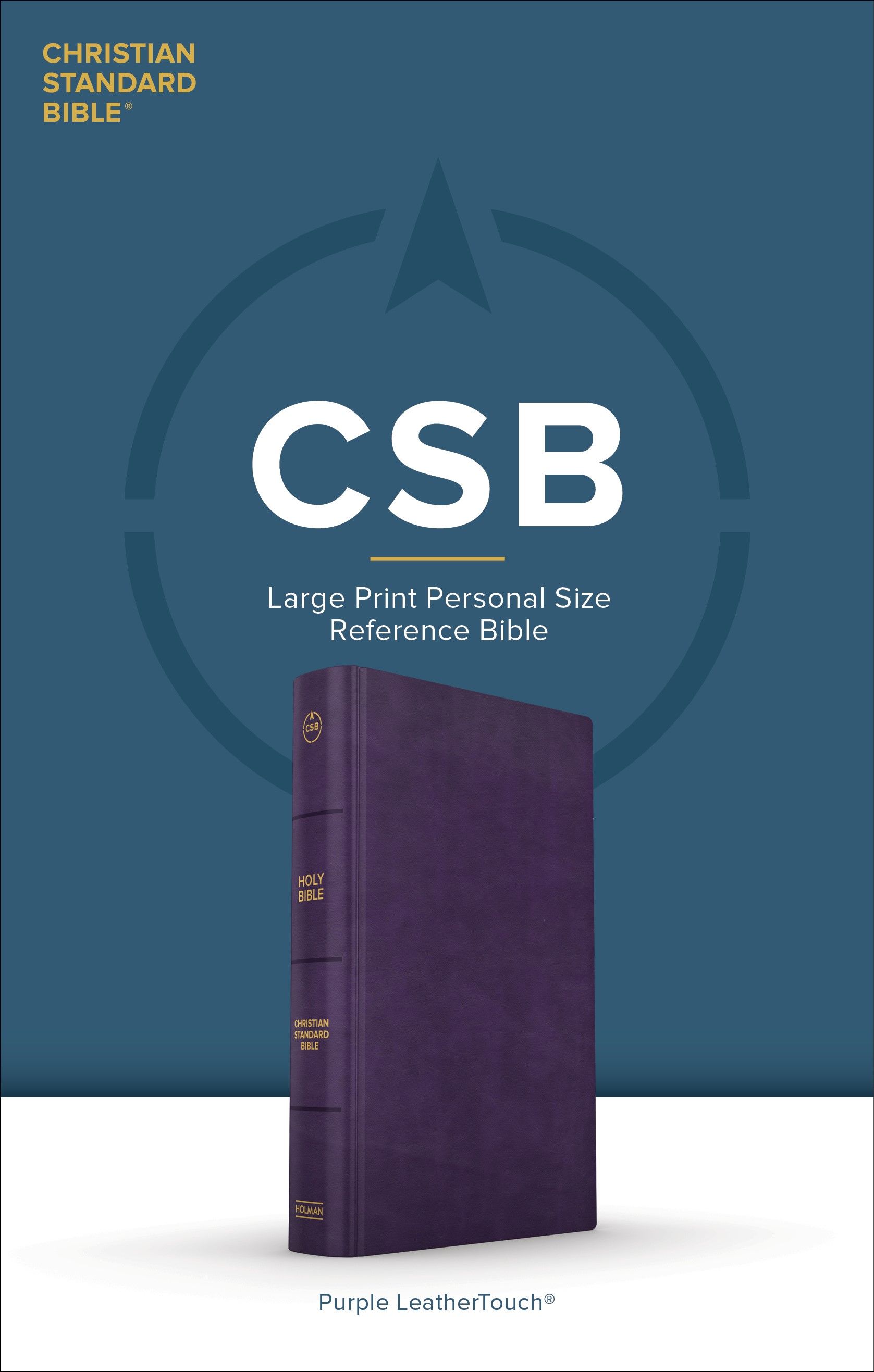 CSB Large Print Personal Size Reference Bible, Purple Leathertouch ...