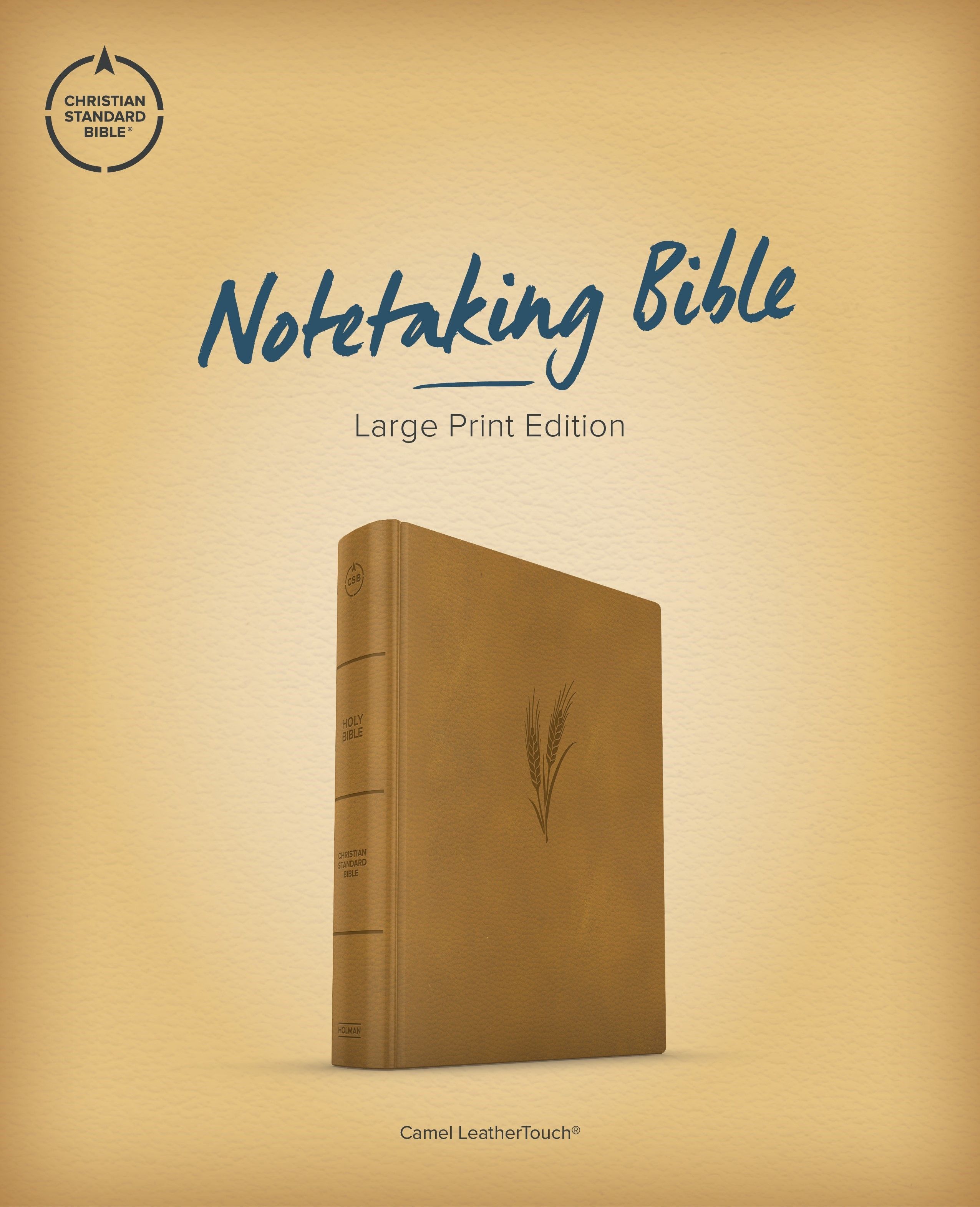 CSB Notetaking Bible, Large Print Edition, Camel Leathertouch | Parable.com