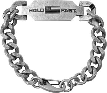 HOLD FAST Mens Bracelet Hold Fast Flag - Burnished Silver | The Vineyard