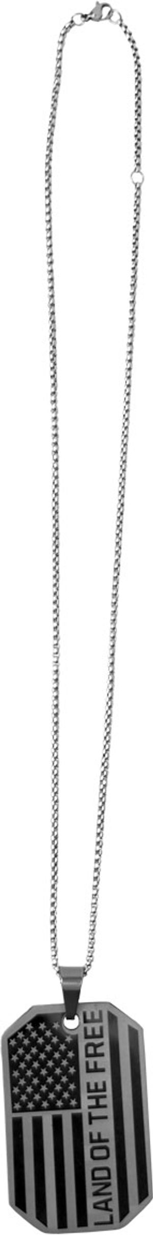 HOLD FAST Mens Necklace Land Of The Free - Silver/Black | The Vineyard