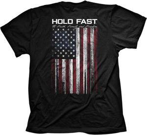 HOLD FAST Mens T-Shirt Hold Fast Flag - Black - (Adult 2X-Large) | The ...