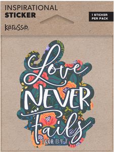 Kerusso Sticker Love Never Fails - Multi-color | Get It Local Today