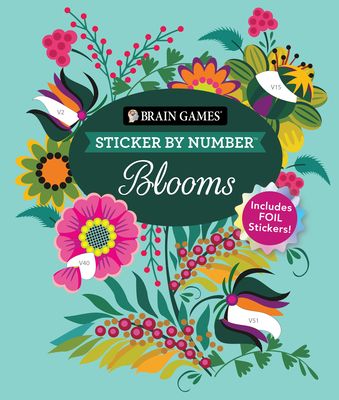 Brain Games - Sticker by Number: Blooms (24 Images to Sticker ...